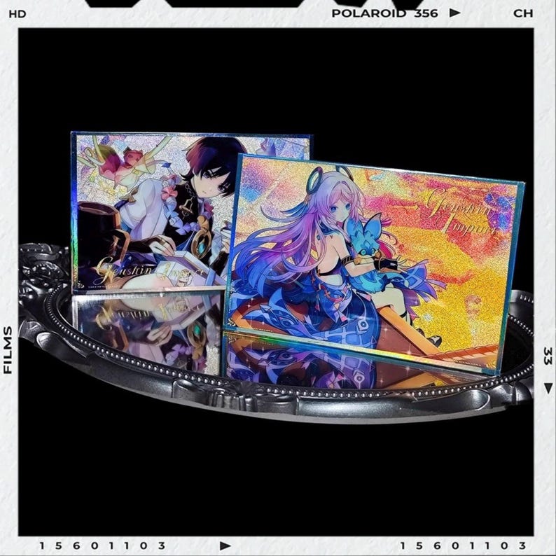 Genshin Impact Acrylic Shikishi Stand - Nefer, Phanes, Zhongli, Citlali ...