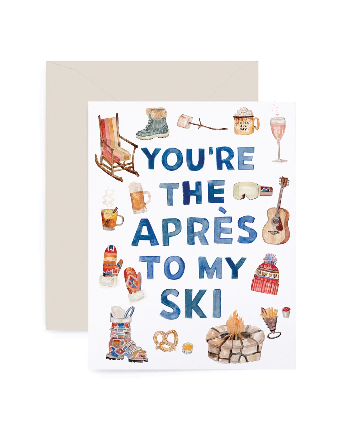 Après Ski Card - Love Card for Him Husband, Skiing Card, Outdoor Lover ...