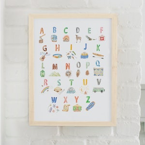 Alphabet Camping Art Print ABC Poster Perfect for - Etsy