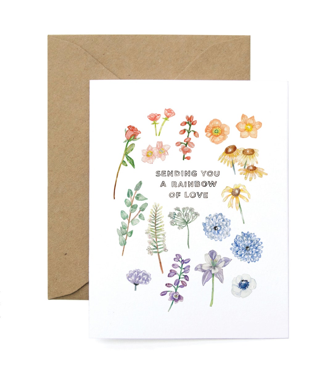 Rainbow Love Pride Card, Coming Out Card, Rainbow Card, LGBTQ Support ...