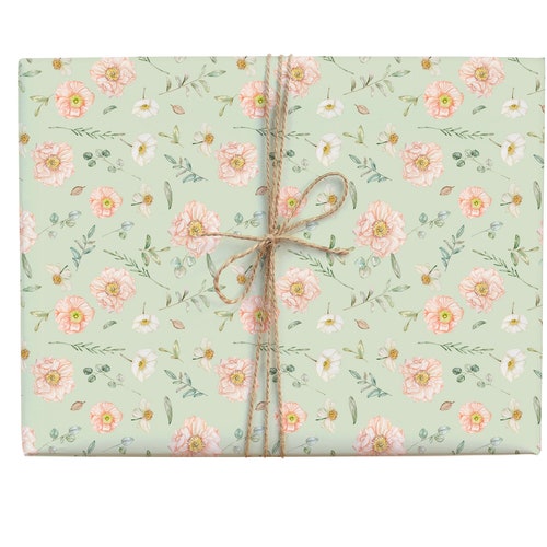 Gift Wrap Floral Wrapping Paper Wedding Birthday Gift Wrap - Etsy