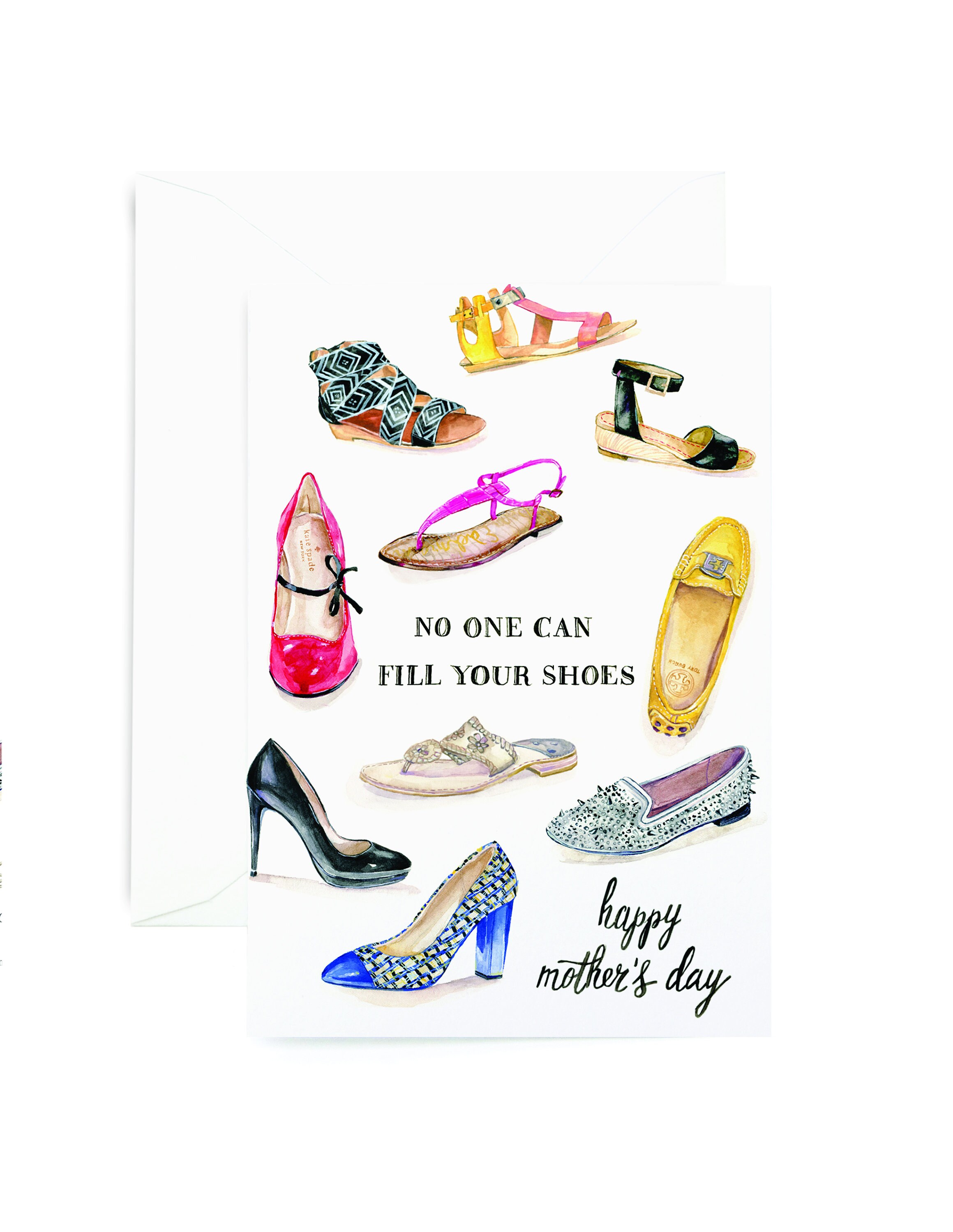 Happy Mother's Day Shoes Greeting Card Illustrated Love | Etsy
