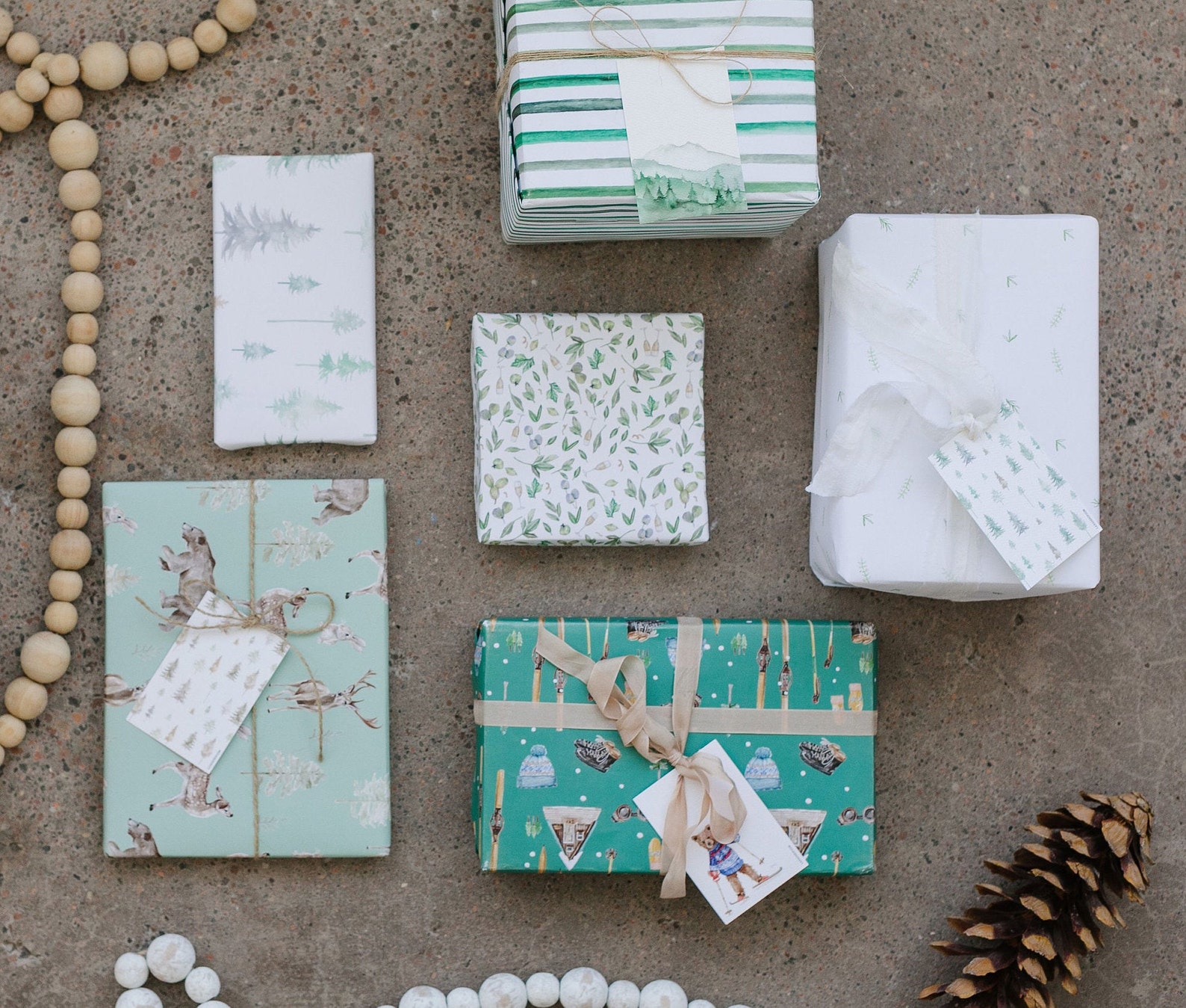 Vintage Winter Gear Gift Wrap Holiday Wrapping Paper | Etsy