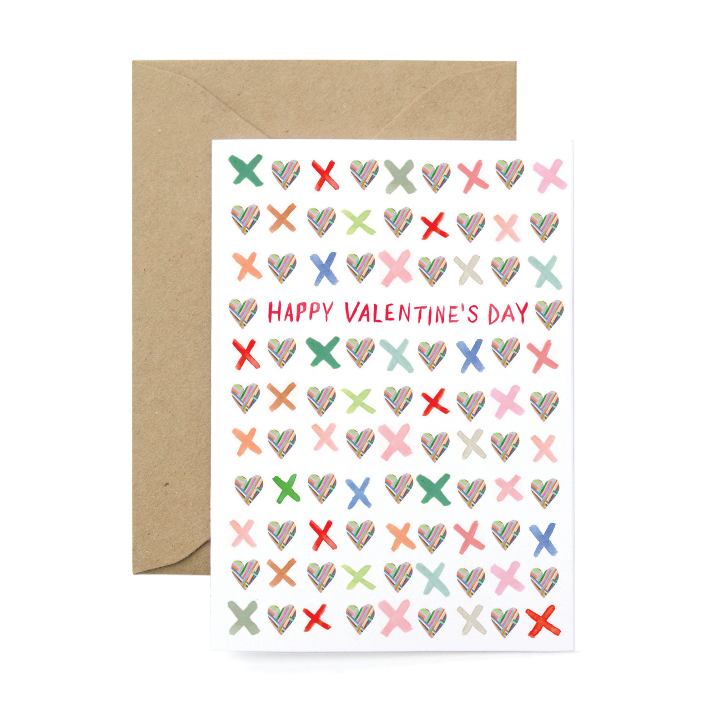 Pink XOXO Happy Valentine's Day Card Love You Hugs and - Etsy