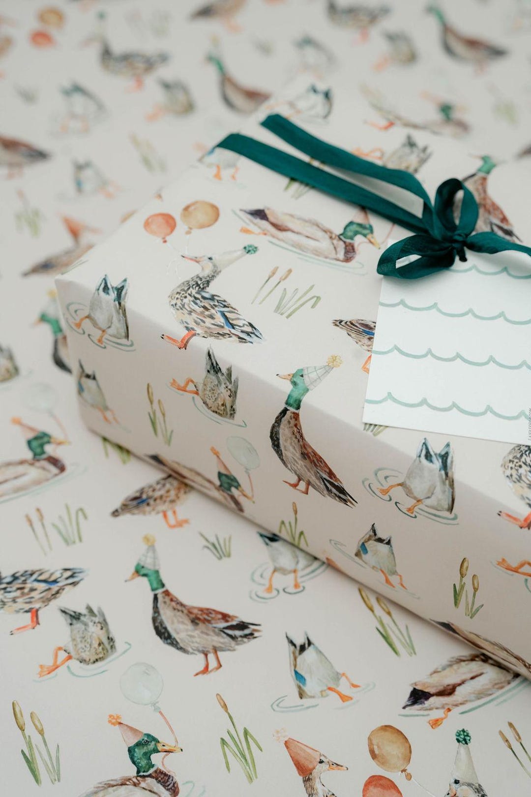 Birthday Duck Gift Wrap Roll- One Lucky Duck Birthday Party, Birthday ...