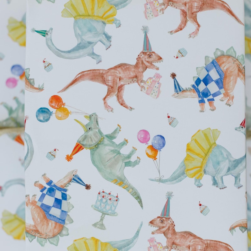 Dinosaur Wrapping Sheet - Etsy