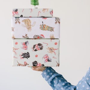 Holiday Cat Gift Wrap Featuring Cats in Holiday Outfits- This Cat ...