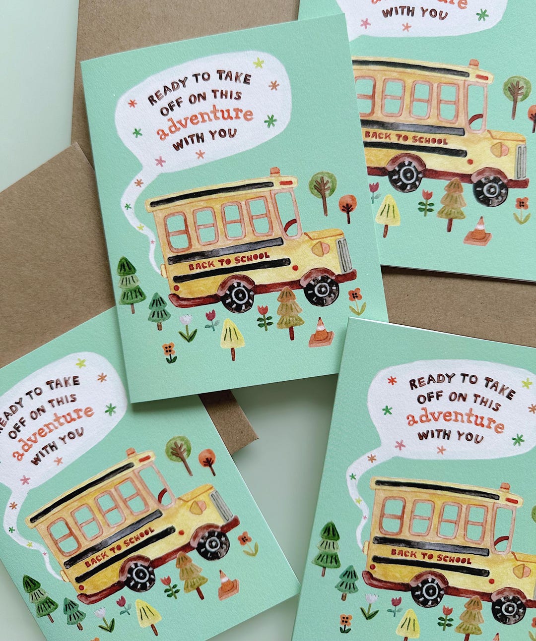 Back to School Teacher Greeting Card _ First Day of School Card for ...