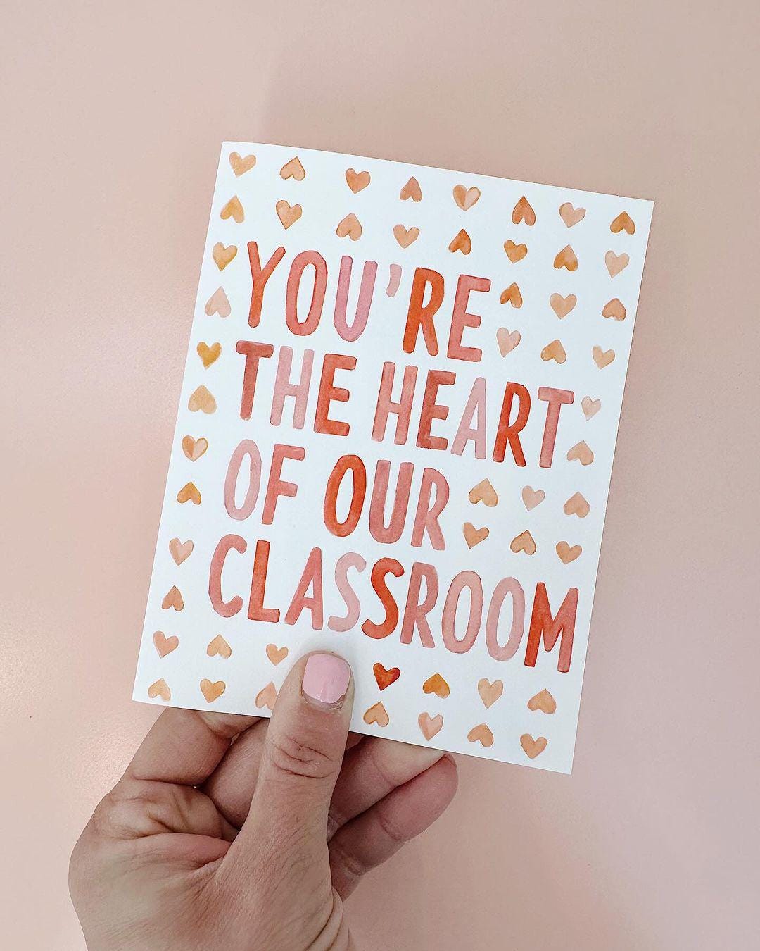 Teacher Appreciation Greeting Card- Kind Card for Teachers, Valentine's ...