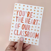 Printable Teacher Appreciation Gift Card Holder: Heart Design (PDF ...