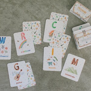 ABC Camping Flash Cards for Kids Nature Themed Alphabet Flashcards ...