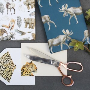 Rustic Mountain Animals Gift Wrap - Illustrated Birthday, Celebration ...