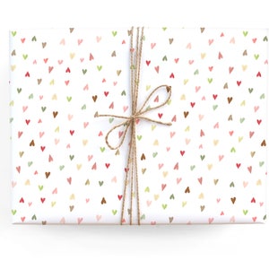 Mini Hearts Pattern Gift Wrap - Illustrated Everyday, Special Occasion ...