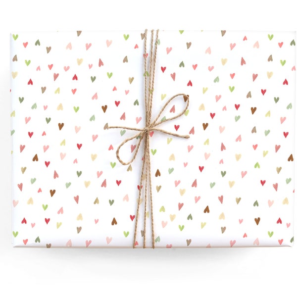 Hearts Wrapping Paper - Etsy