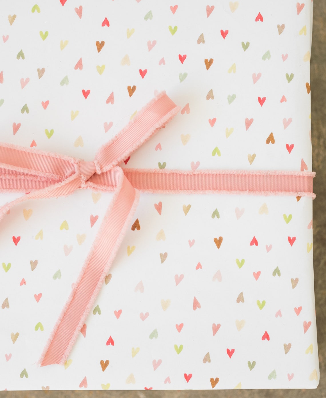 Mini Hearts Pattern Gift Wrap Illustrated Everyday Special - Etsy