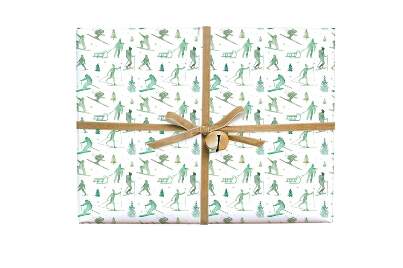 Winter Vacation Ski Wrapping Paper Perfect for Holidays and - Etsy