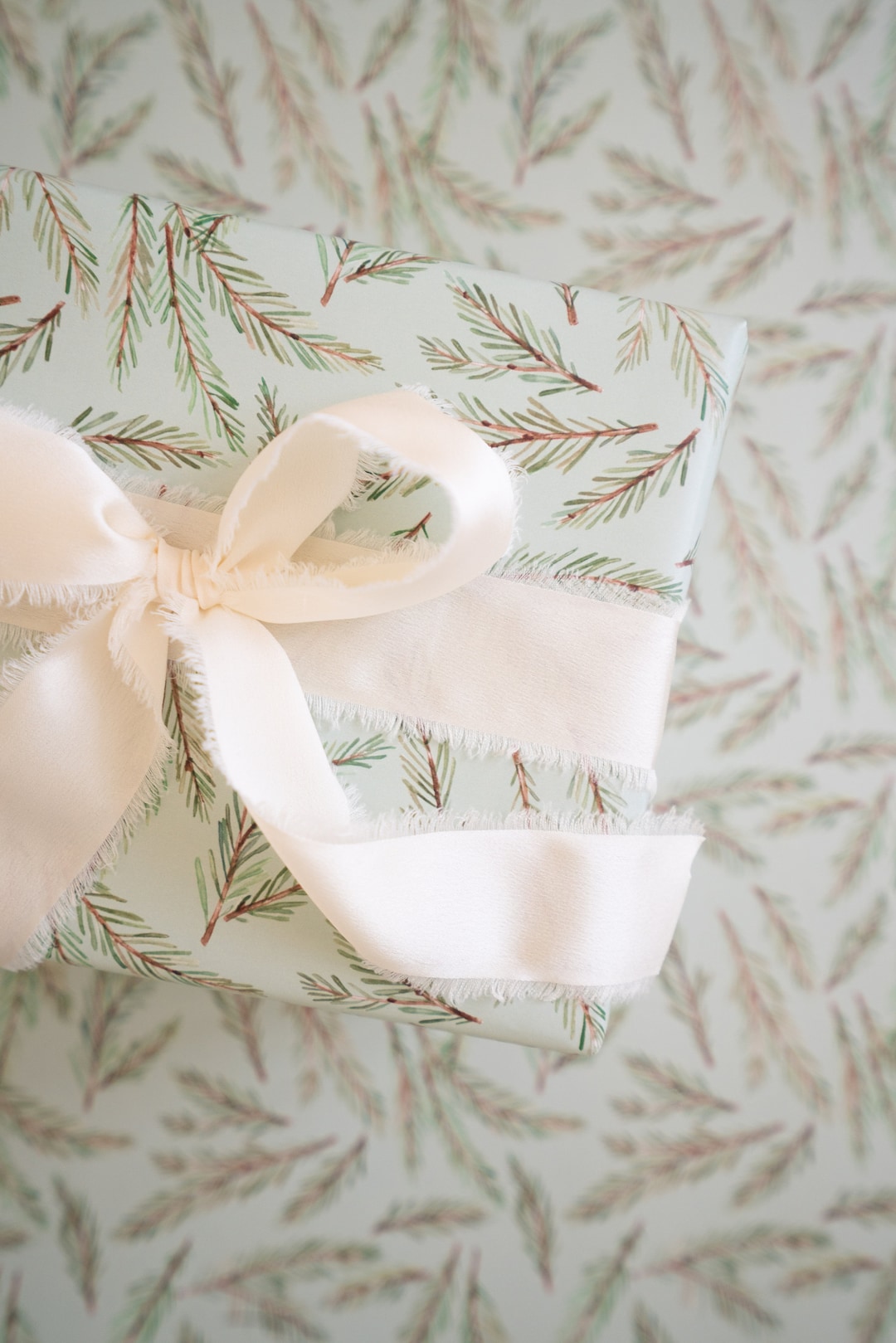 Christmas Wrapping Paper: Winter Evergreen Tree Holiday Gift Wrap - Etsy