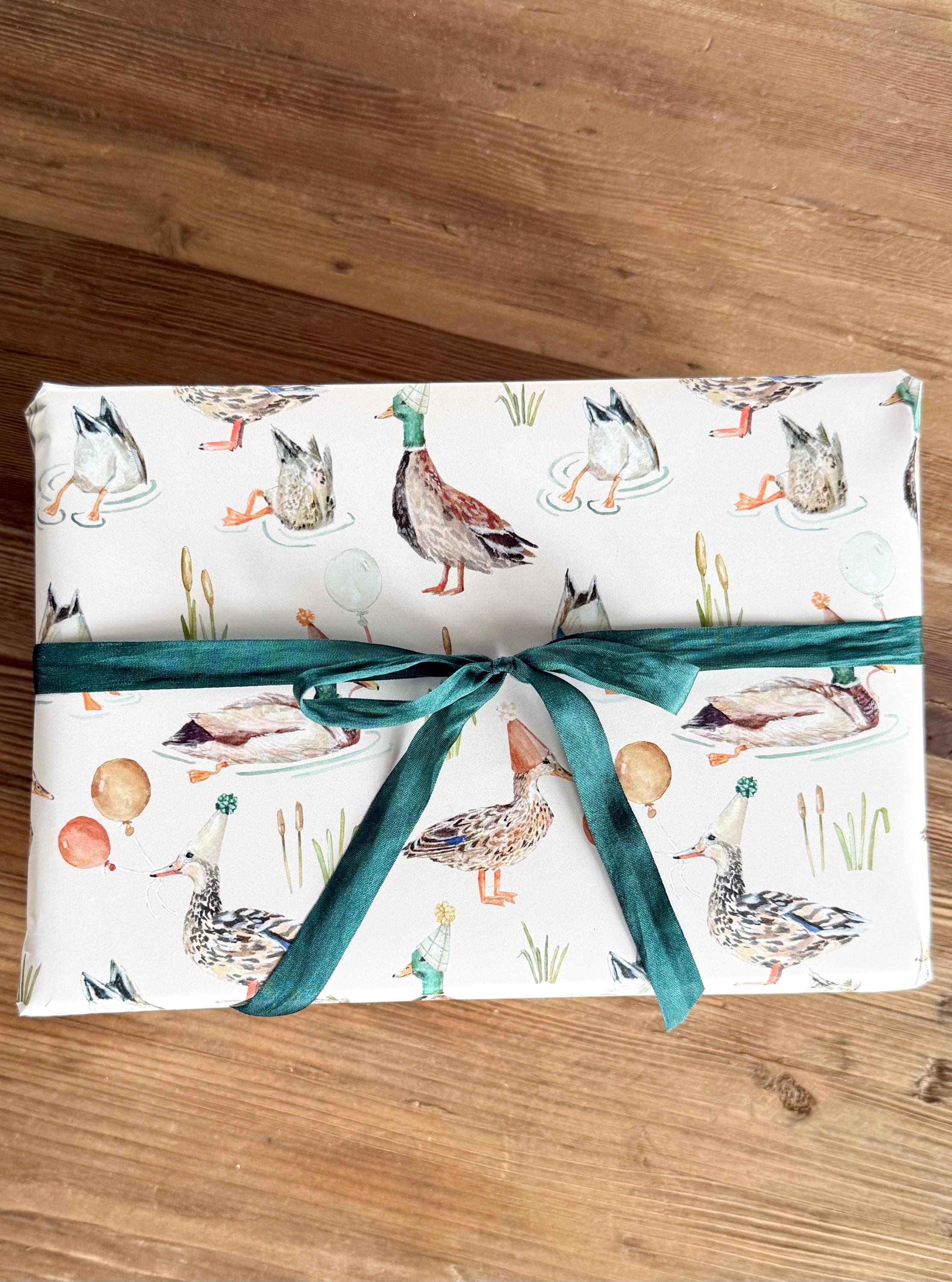 Birthday Duck Gift Wrap Roll- One Lucky Duck Birthday Party, Birthday ...