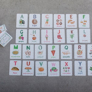 Food Alphabet Flashcards | Foodie Themed ABC Flash Cards Perfect for ...
