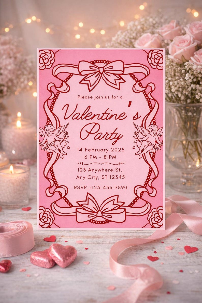Editable Valentine's Day Class Party Invite Template Digital Download ...