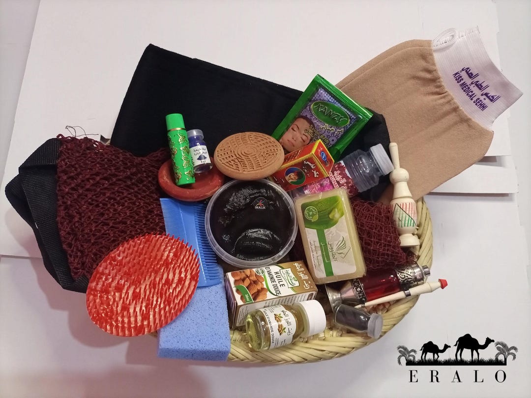 Moroccan Hammam Ritual Set , Moroccan Spa Essentials Set, Handmade ...