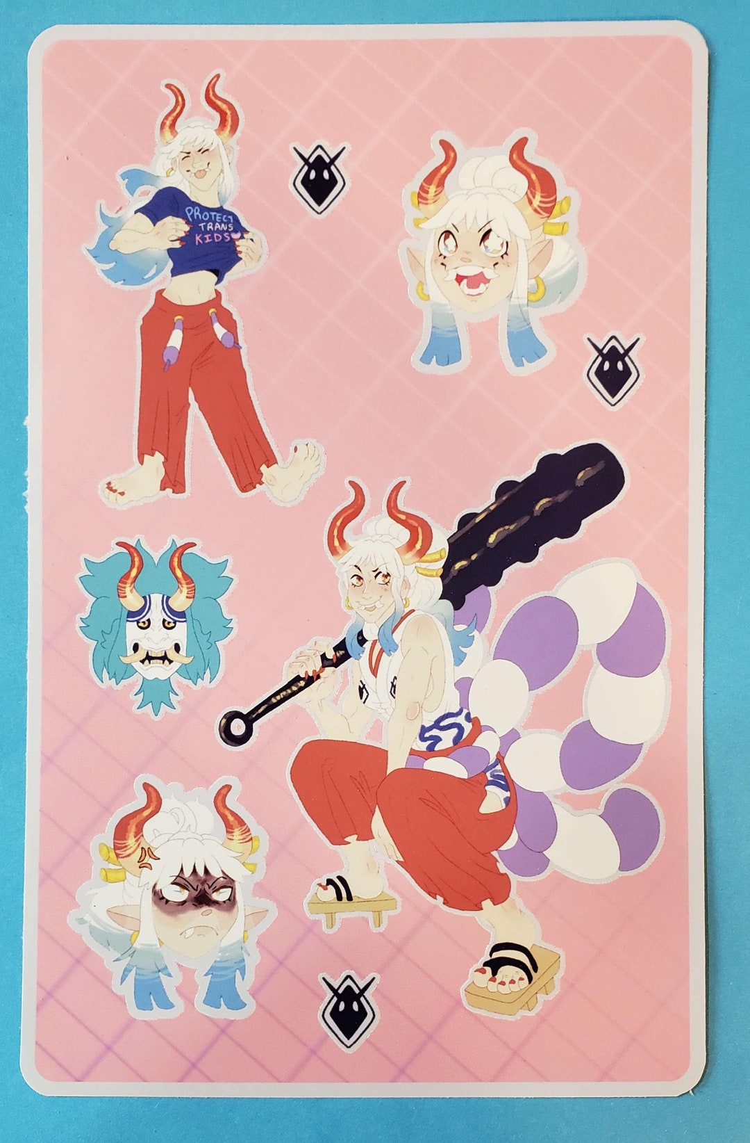 Oni Pirate Warrior - Sticker Sheet - Etsy