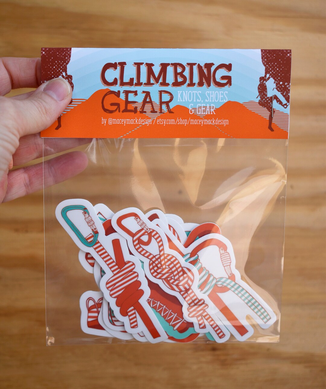 Climbing Gear Sticker Pack Including 13 Stickers - Etsy