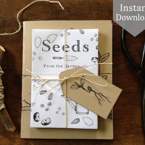 Seed Envelopes & Tags Digital Printable PDF Gardening | Etsy