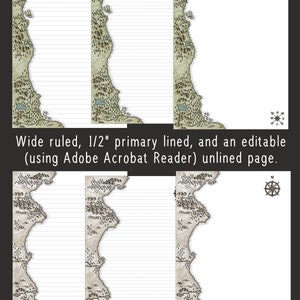 Adventure Maps Printable Stationery, Letter Writing Papers for All Ages ...