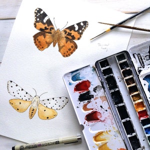 Digital Print Printable Art A4 and 8 X 10 Butterflies and Moths ...