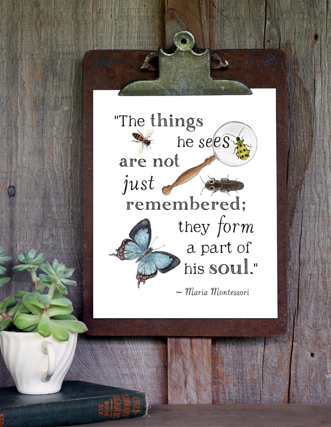 Montessori Art "the Things He Sees" - Classroom Printable - A4 and 8x10 ...