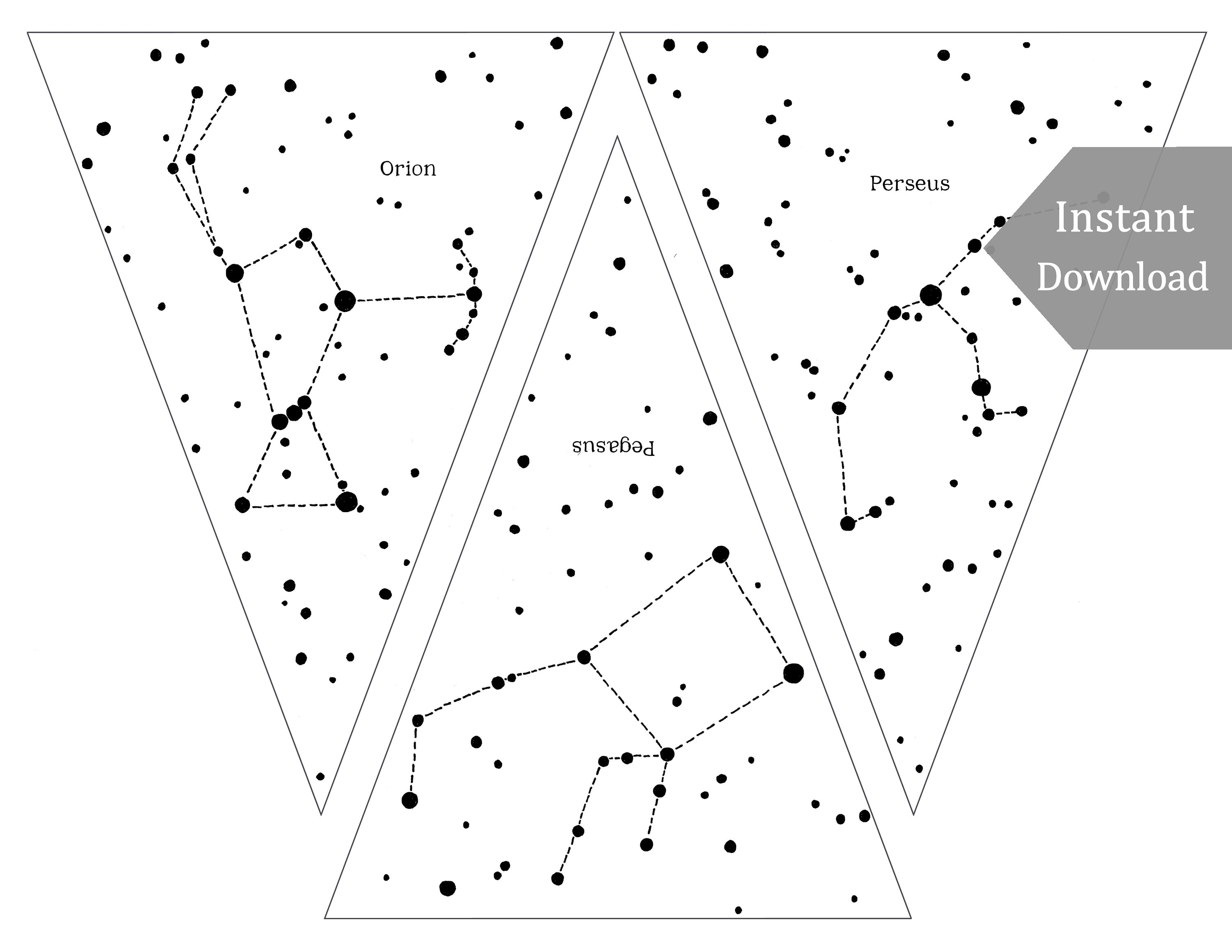 Constellations Bunting Digital Printable PDF School Room | Etsy