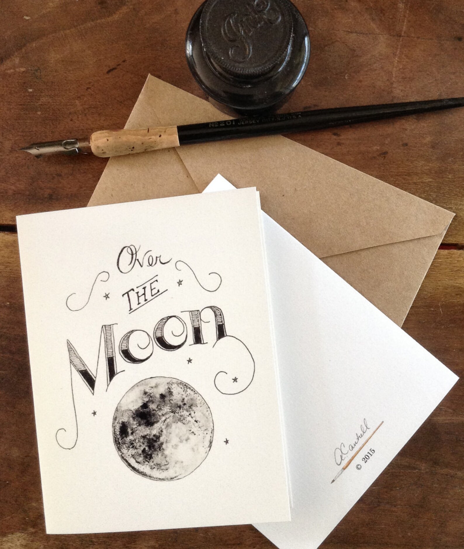 Printable Moon Cards & Postcards Digital Lunar | Etsy
