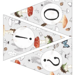 Printable, Customizable, Woodland Bunting, Banner - Digital - DIY PDF ...
