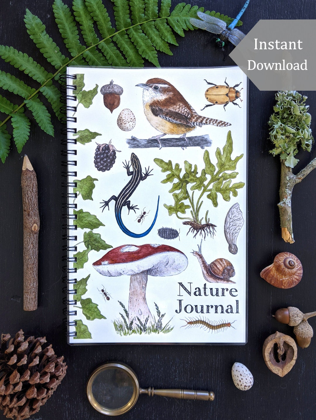 DIGITAL Smaller Sized Kid's Nature Journal - Half-page Size - 104 ...