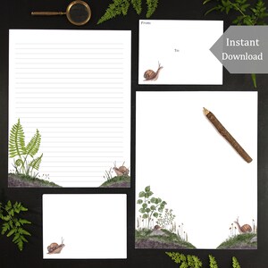 Snail Mail Printable Stationery, Letter Writing Papers, Editable ...
