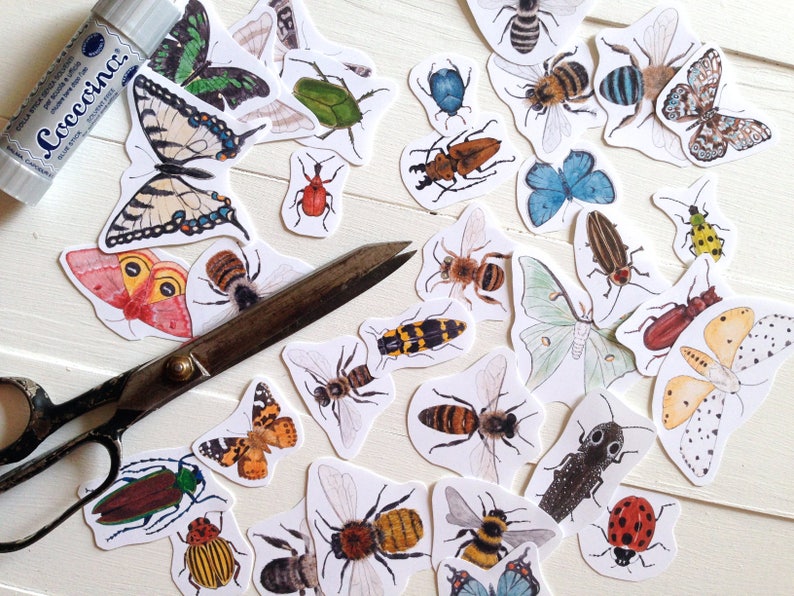 Printable Nature Stickers 80 Digital DIY Printable Stickers - Etsy