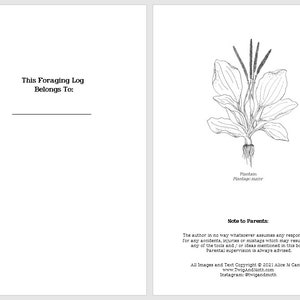 DIGITAL Foraging Log for Kids - Half-page Size - 104 Printable Pages ...