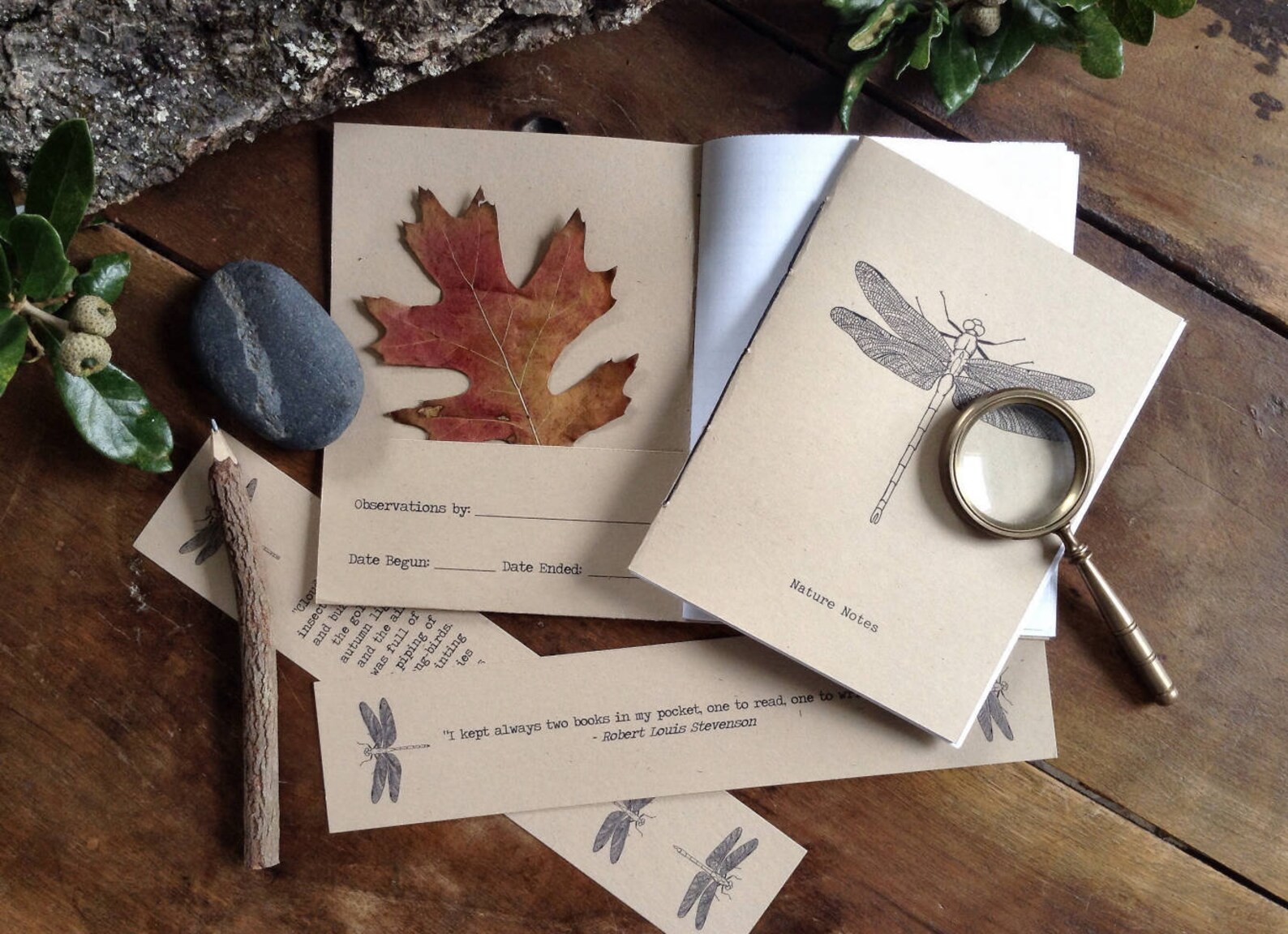 3 Pocket Nature Notebook Covers 6 Bookmarks Digital - Etsy