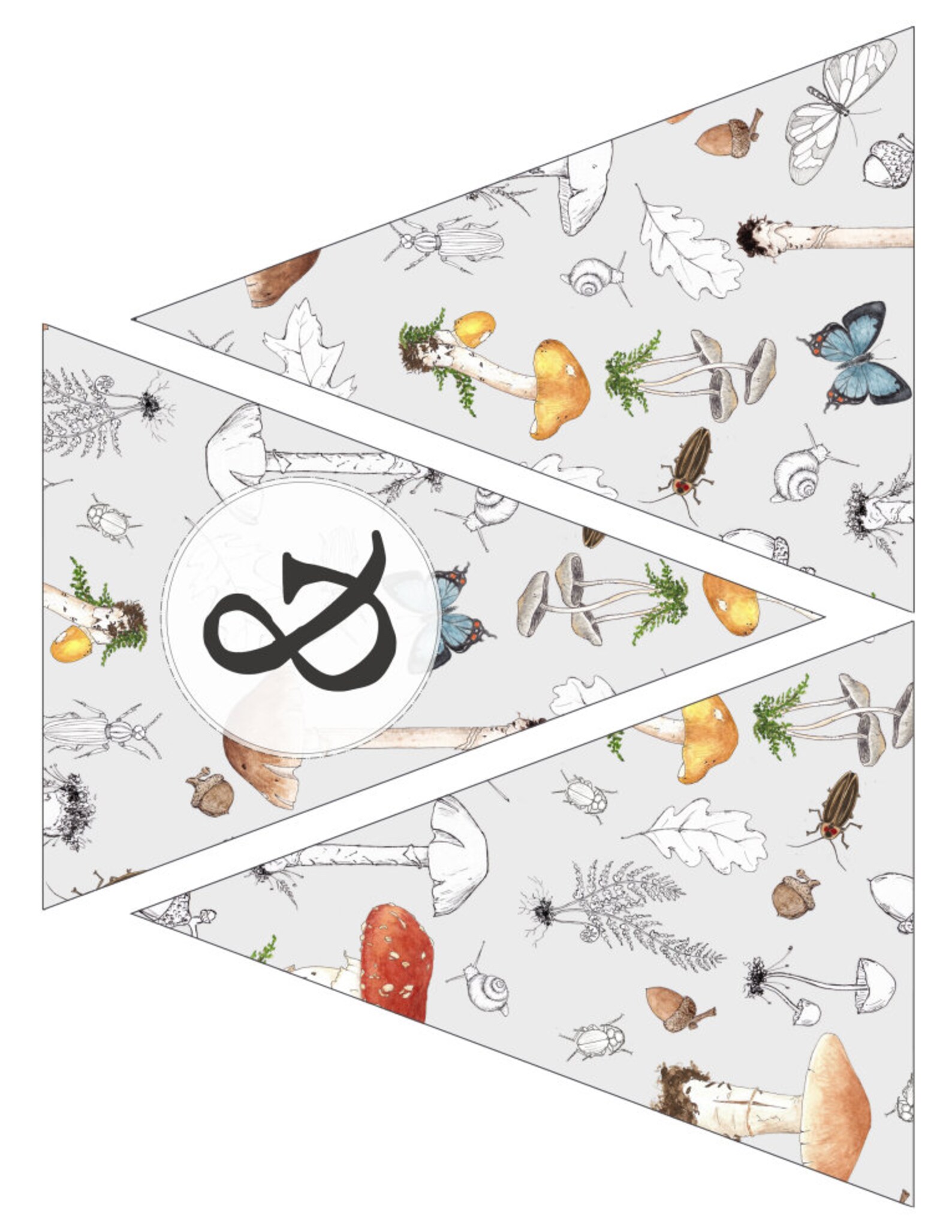 Printable Customizable Woodland Bunting Banner Digital | Etsy