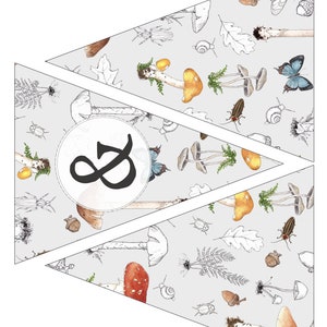 Printable, Customizable, Woodland Bunting, Banner - Digital - DIY PDF ...