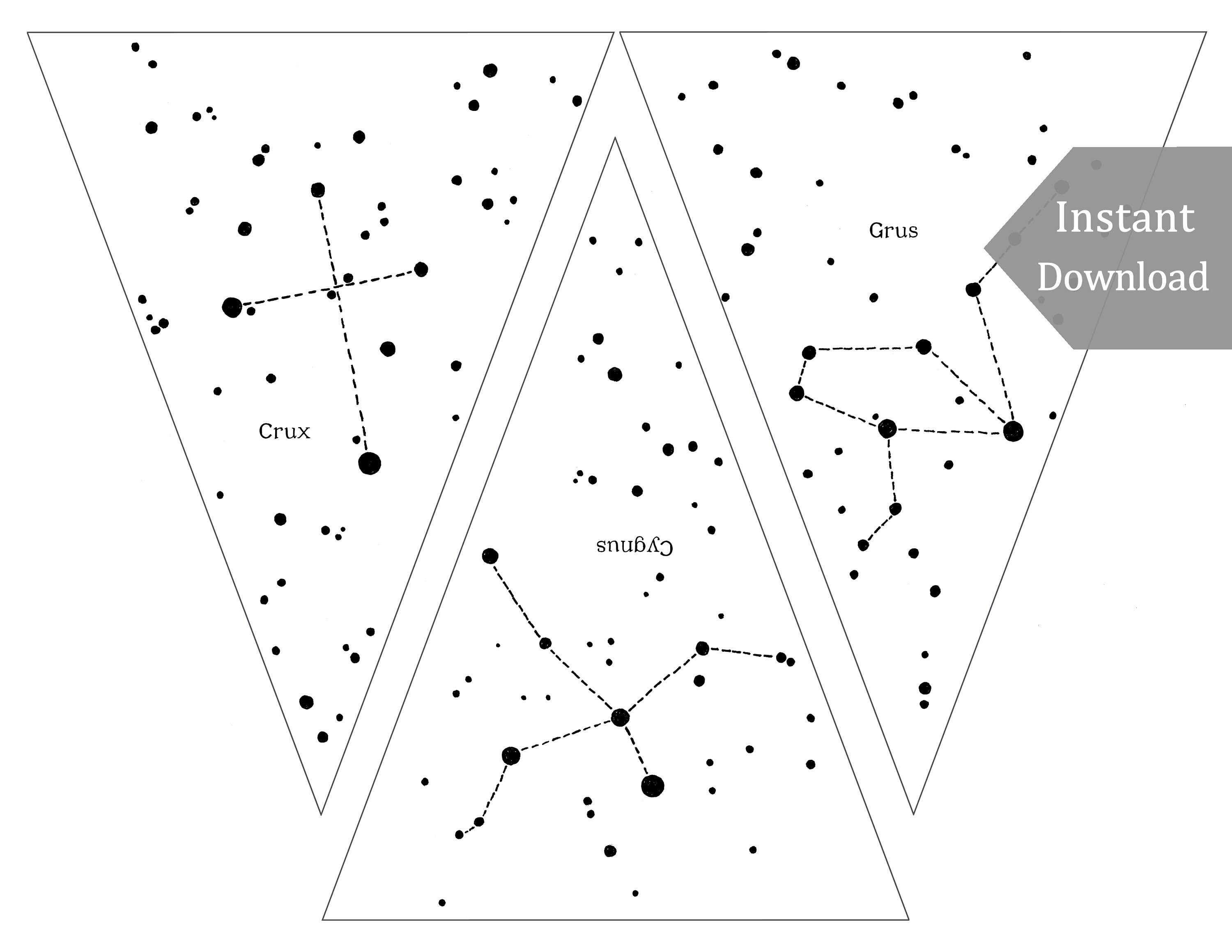Constellations Bunting Digital Printable PDF School Room | Etsy