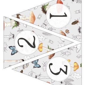 Printable, Customizable, Woodland Bunting, Banner - Digital - DIY PDF ...