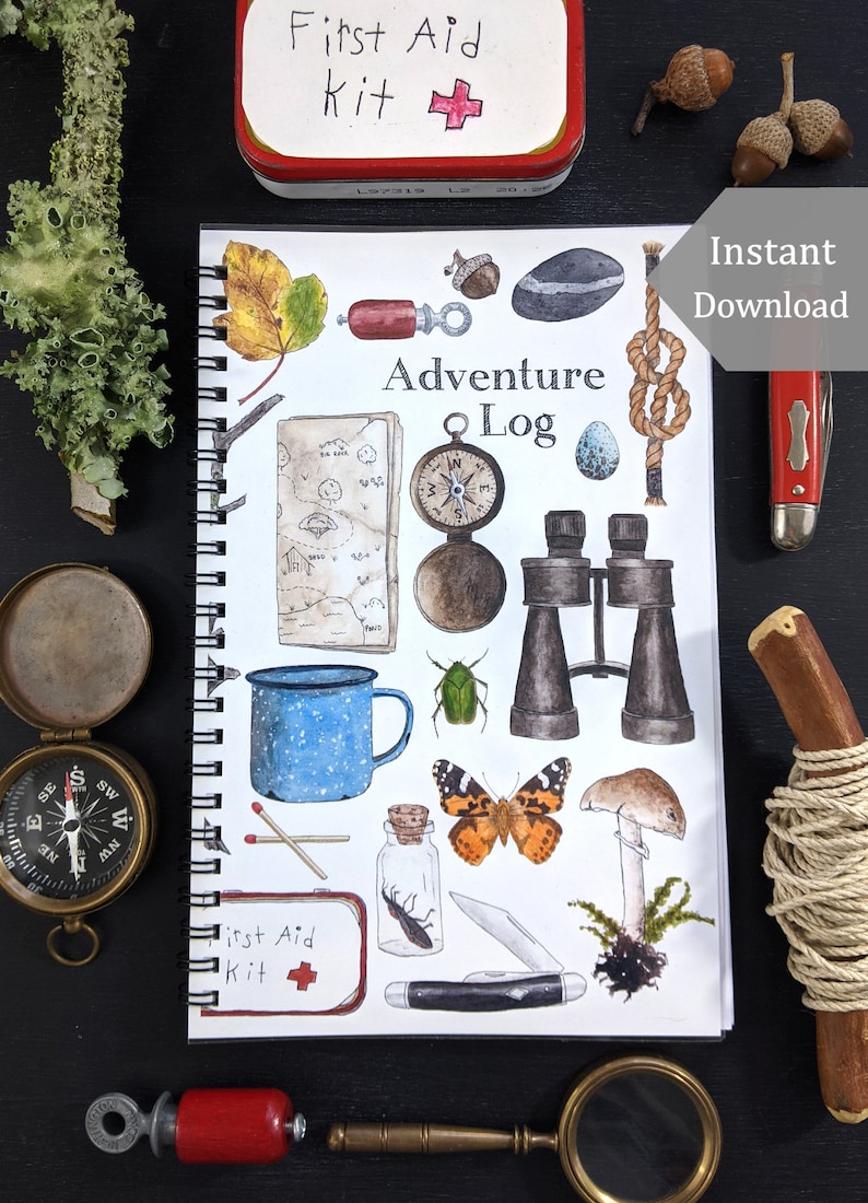DIGITAL Adventure Log for Kids Half-page Size 104 - Etsy