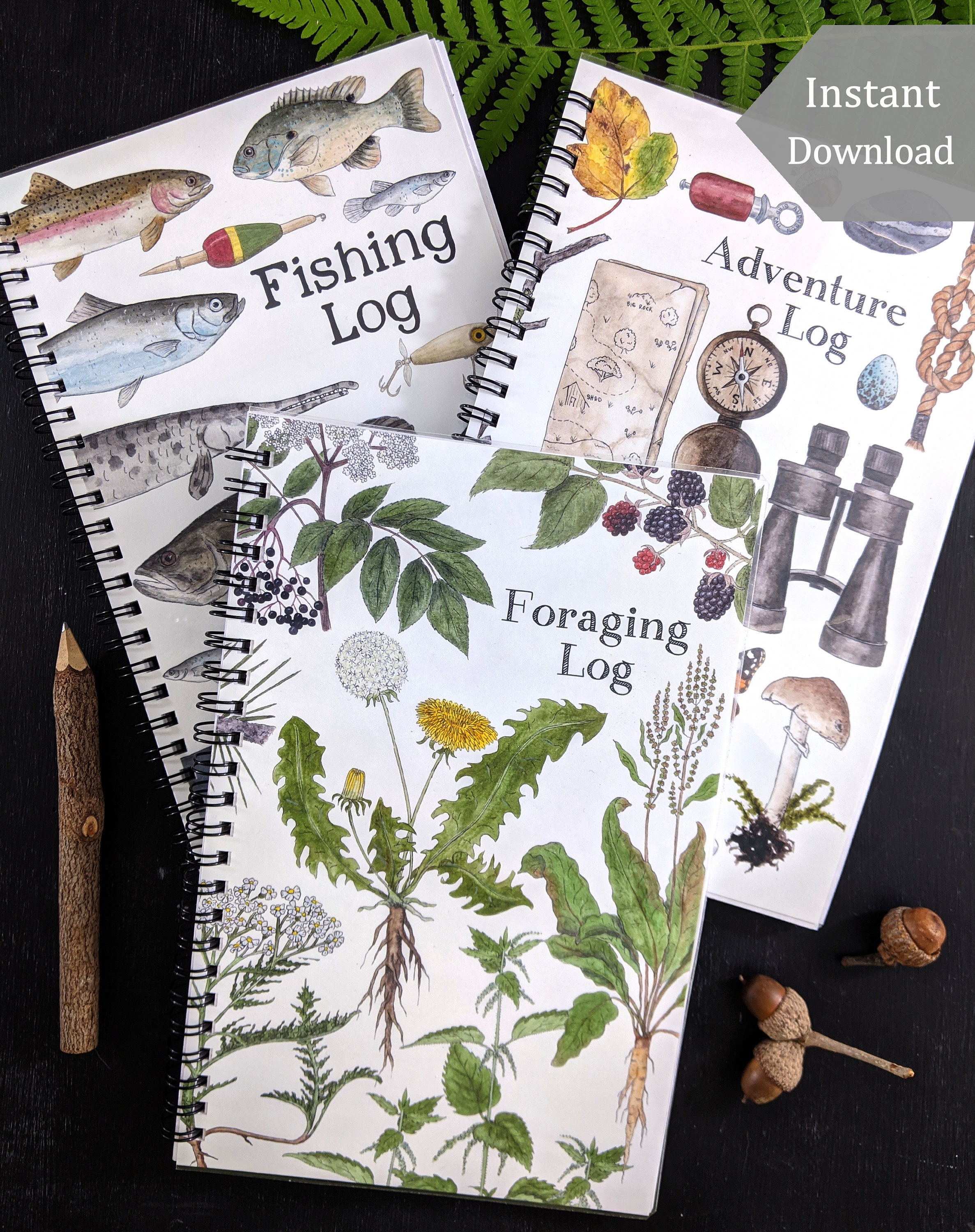 DIGITAL Bundle of Three Different Logs - Half-page Size - 104 Printable ...