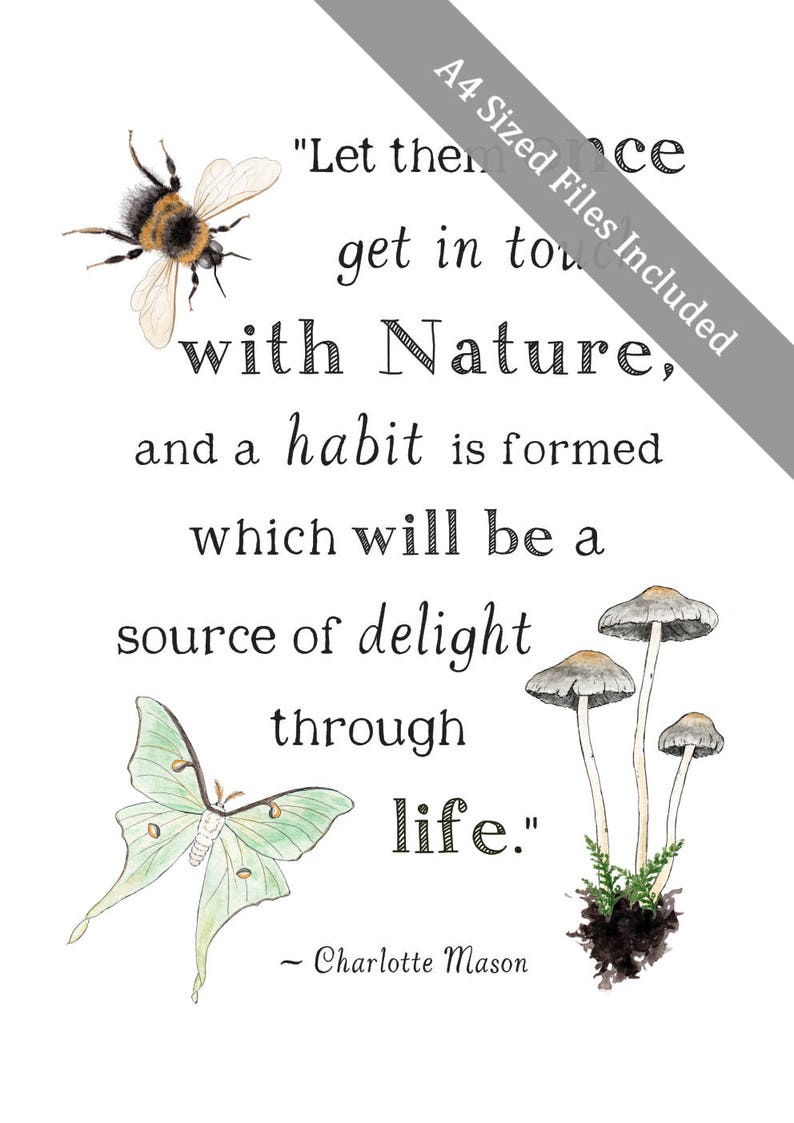 Get in Touch With Nature - Nature Printable - A4 and 8x10 - Charlotte ...