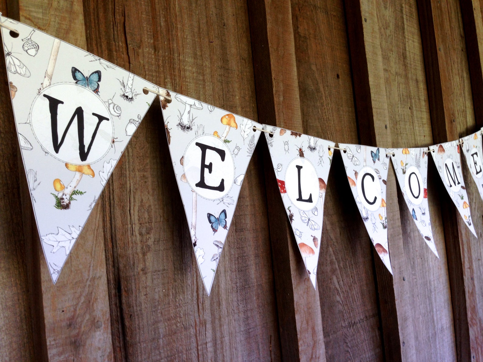 Printable Customizable Woodland Bunting Banner Digital - Etsy
