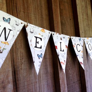 Printable, Customizable, Woodland Bunting, Banner - Digital - DIY PDF ...