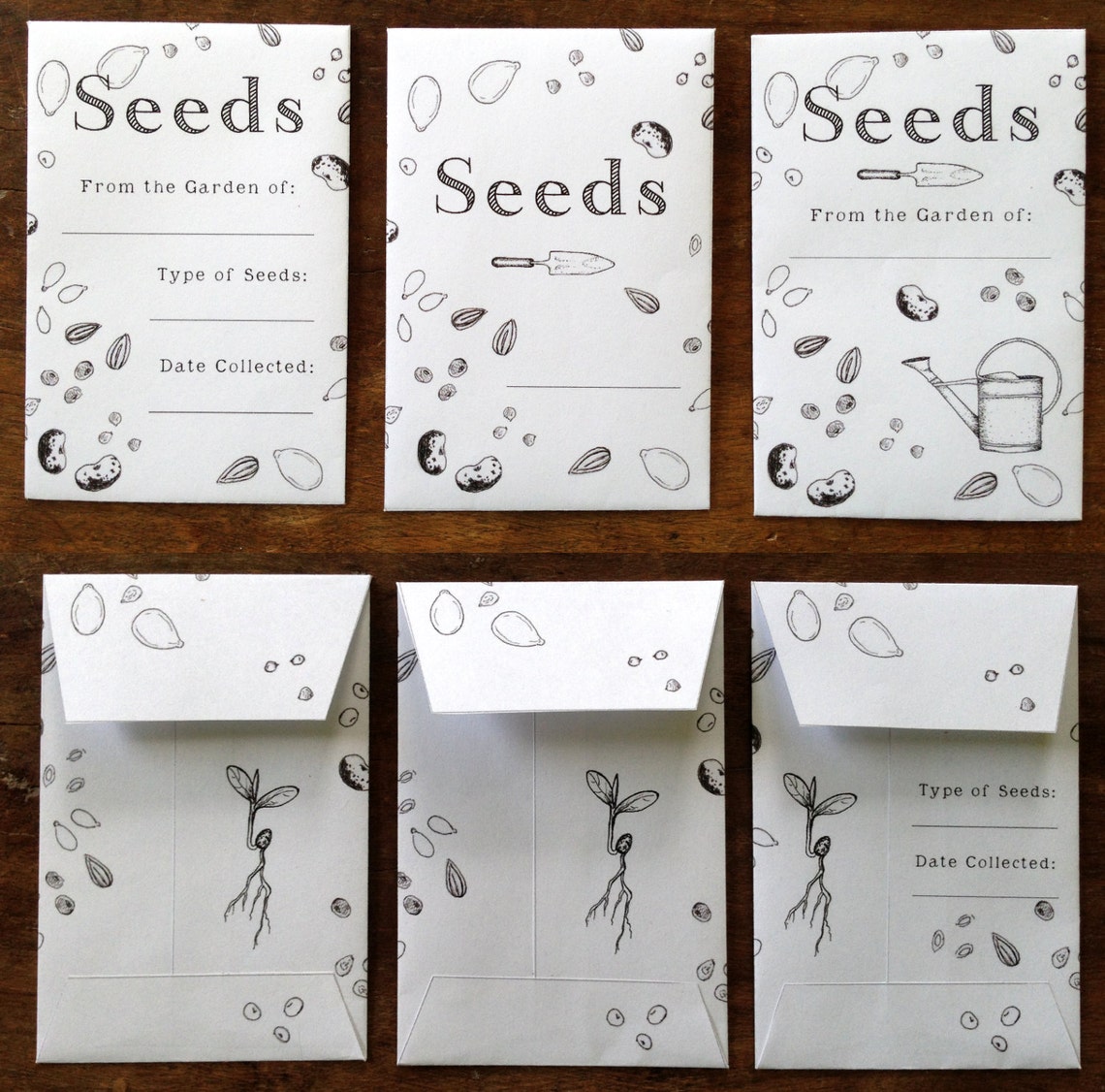 Seed Envelopes & Tags Digital Printable PDF Gardening | Etsy