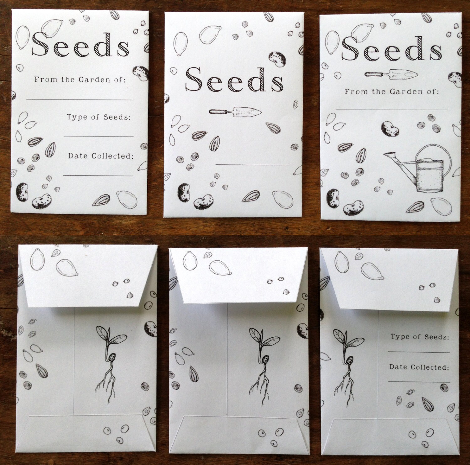 Seed Envelopes & Tags Digital Printable PDF Gardening | Etsy
